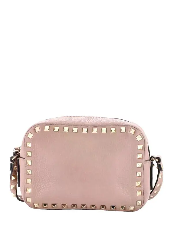 Valentino Garavani Rockstud Camera Leather Crossbody Bag - Neutrals