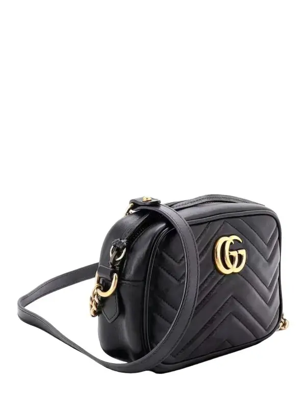 Gucci Matelassé Leather Mini Shoulder Bag - Black