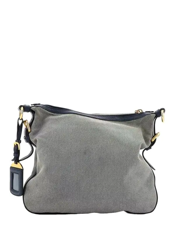 Prada Logo Messenger Bag - Blue