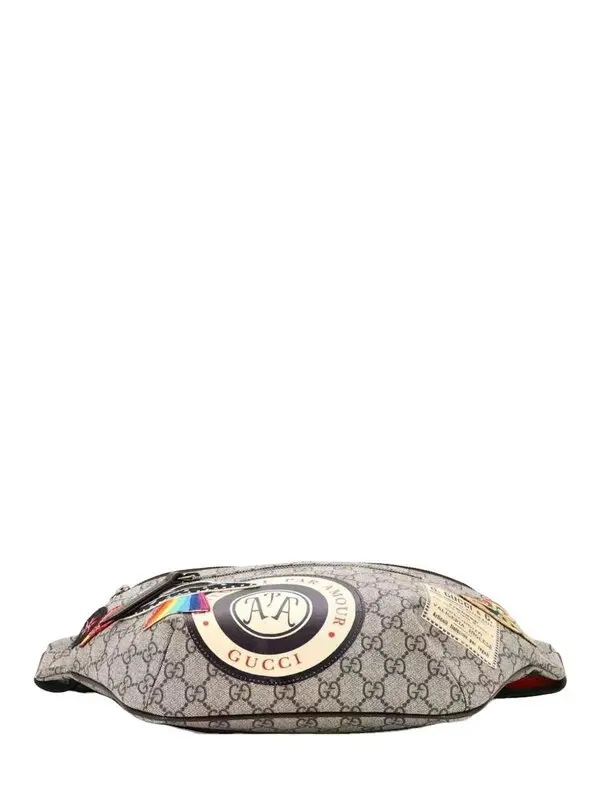 Gucci Gg Coated Canvas Applique Belt Bag - Brown