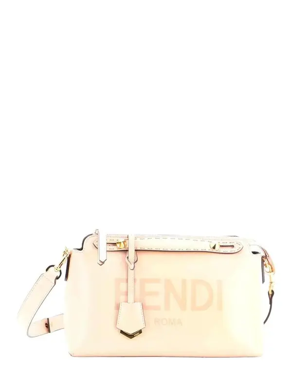Fendi Embossed Leather Shoulder Bag - Pink
