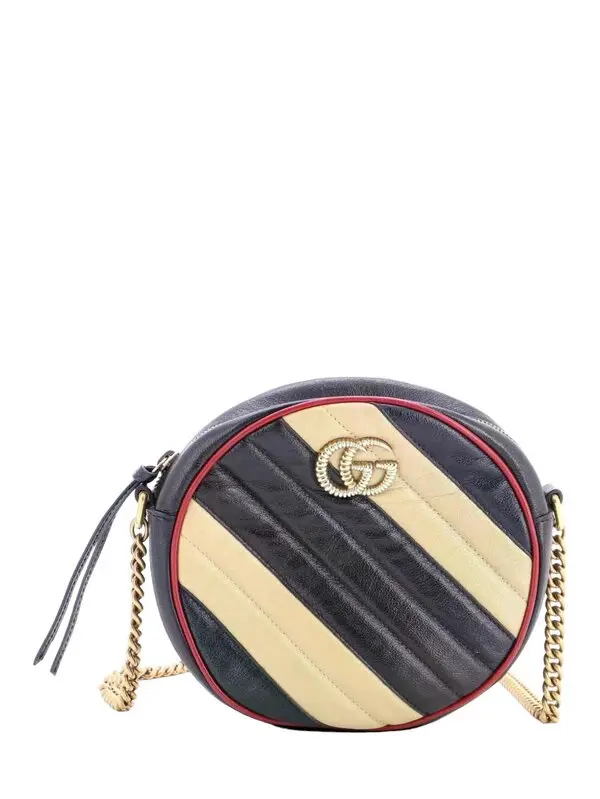 Gucci Gg Marmont Round Shoulder Bag - Black