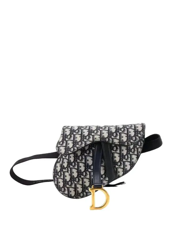 Dior Saddle Oblique Canvas Belt Bag - Blue