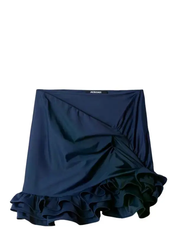 Jacquemus The Playa Ruffled Mini Skirt - Blue