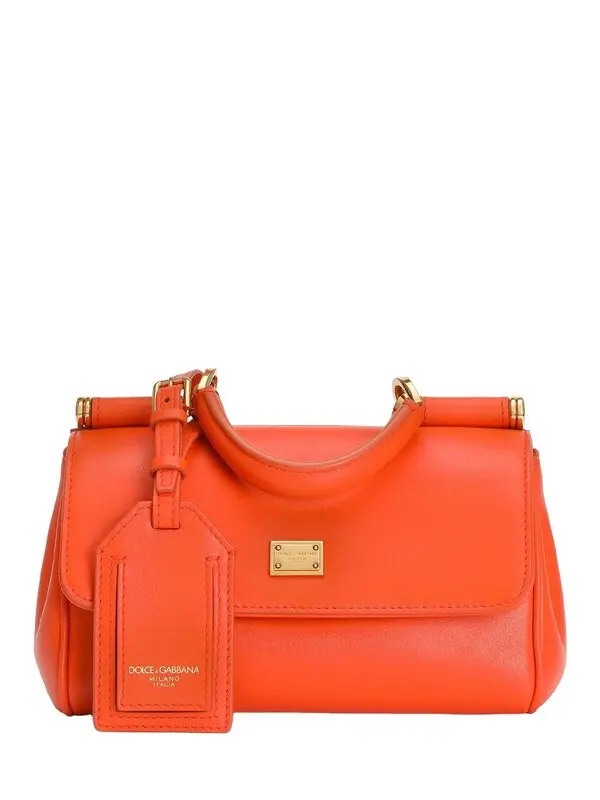 Dolce & Gabbana Mini My Sicily Handbag In Calfskin - Orange