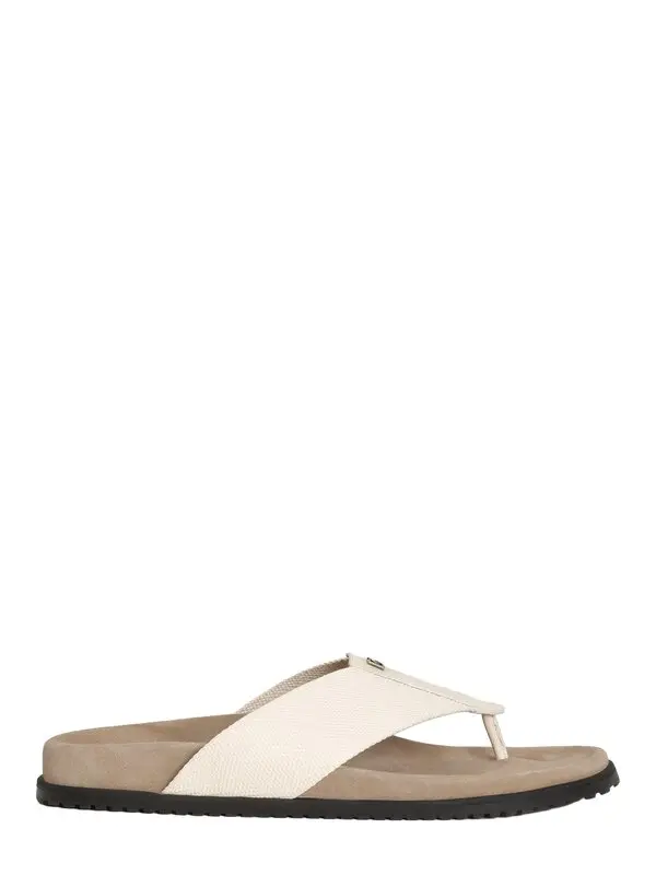 Dolce & Gabbana Logo Flip Flops - Neutral