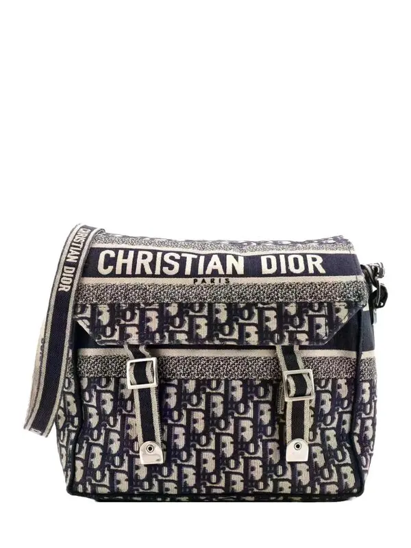 Dior Oblique Canvas Small Messenger Bag - Blue
