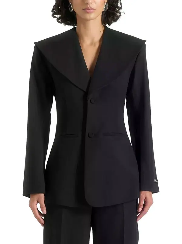 Manière De Voir Emy In Shawl Hourglass Blazer - Black