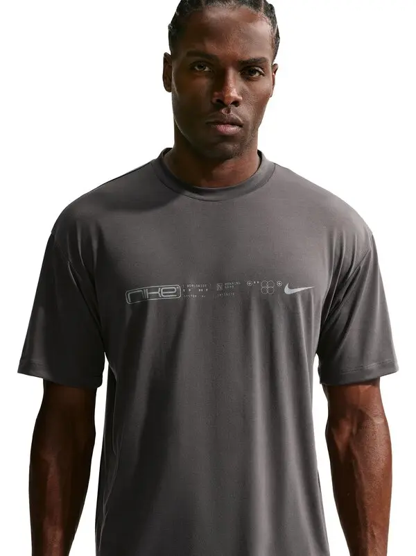 Nike Dri-fit Short-sleeve Running Top - Brown
