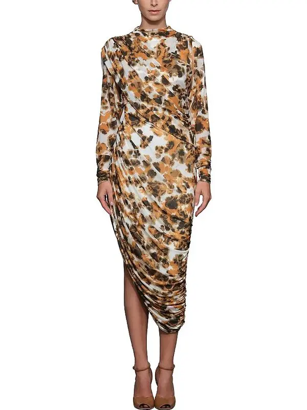 ET OCHS Lucien Abstract Print Draped Dress - Open Miscellaneous