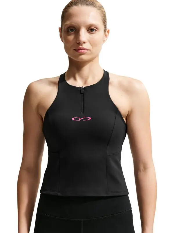 Nike Medium-support Running Sports Bra Tank Top - Black