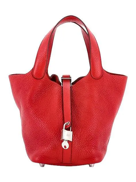 Hermès Pm Picotin Lock Bag Clemence - Red