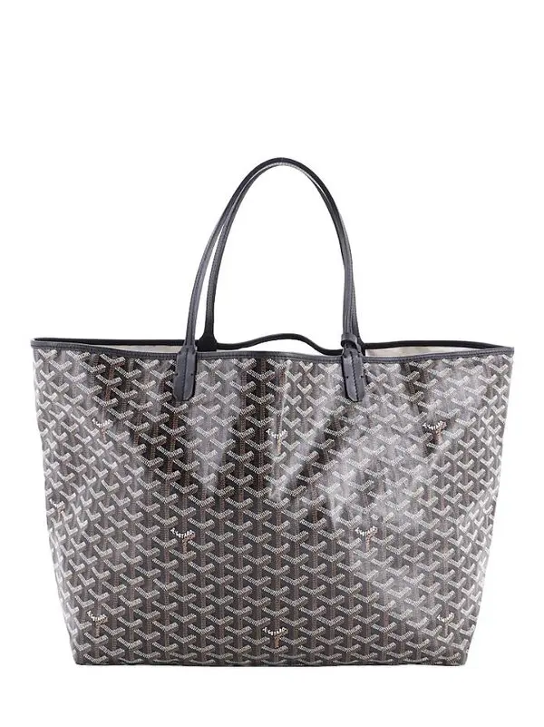 Goyard Gm Saint Louis Tote Printed Coated Canvas - Black