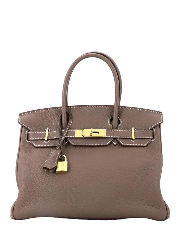 Hermès Birkin 30 Handbag Grey Togo With Gold Hardware - Etoupe