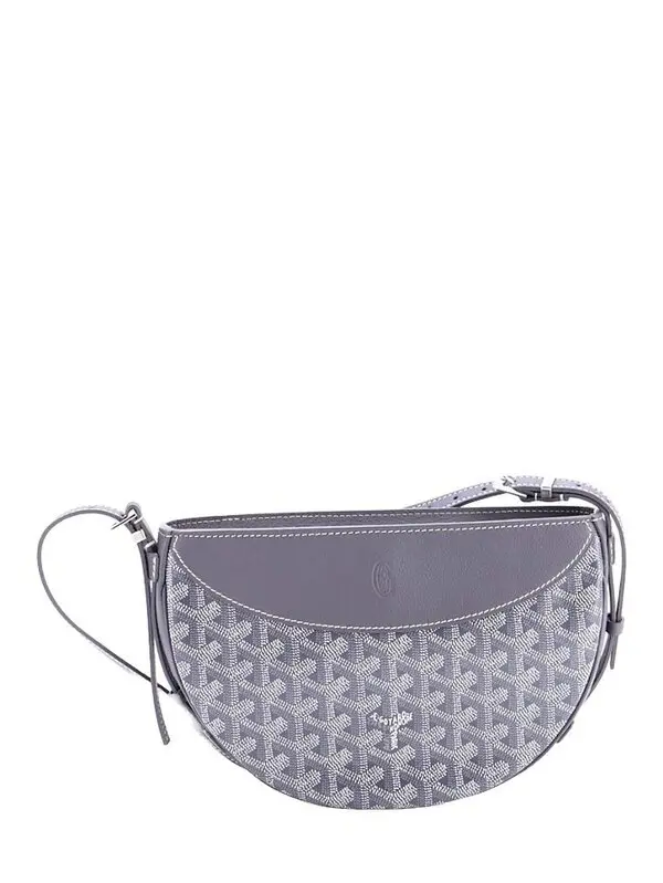 Goyard Hirondelle Shoulder Bag Coated Canvas And Leather - Gray