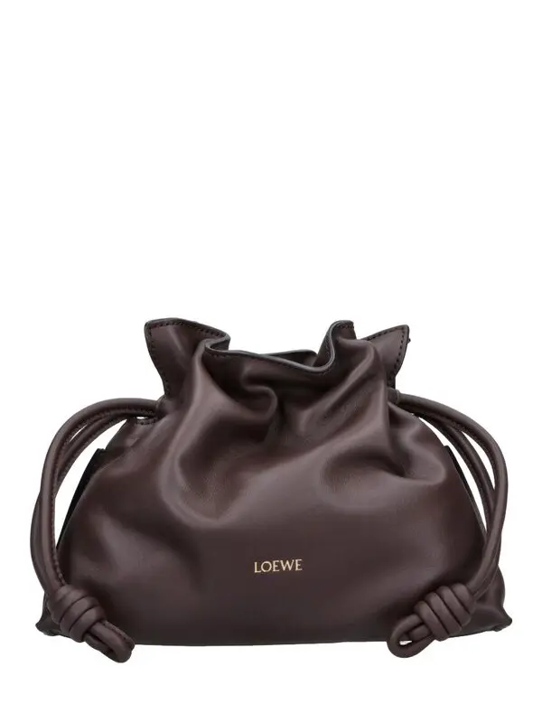 Loewe Mini Flamenco Clutch In Calfskin - Brown