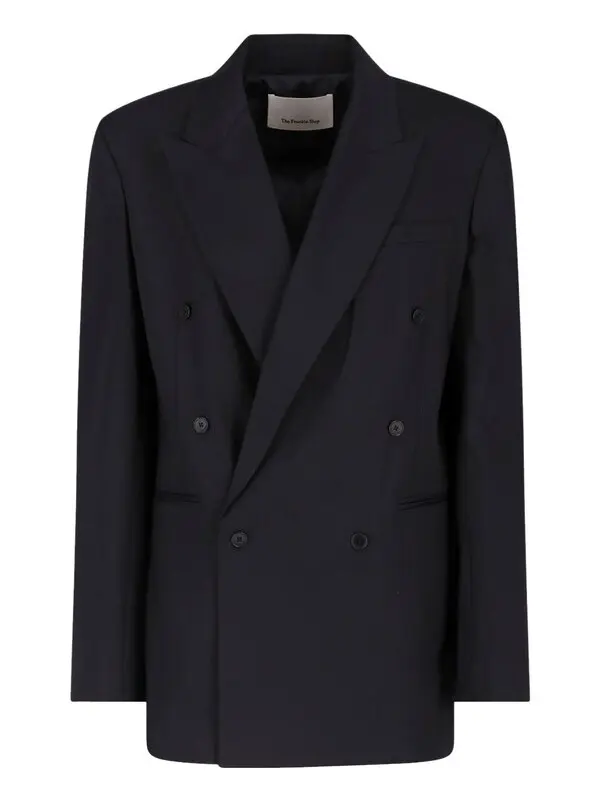 THE FRANKIE SHOP Monterey Double-breasted Blazer - Blue