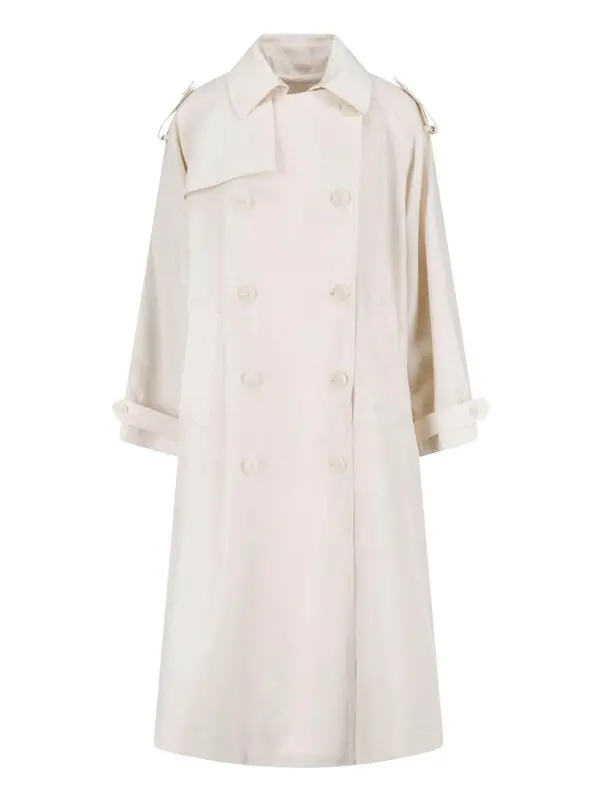 THE FRANKIE SHOP Veyron Twill Trench - White