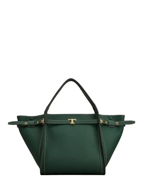 TOD'S Tim Leather Shopper Bag - Sycamore
