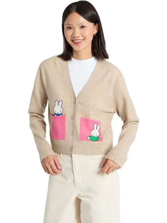 Chinti & Parker Wool-cashmere Miffy Pocket Cardigan - Soft Oat