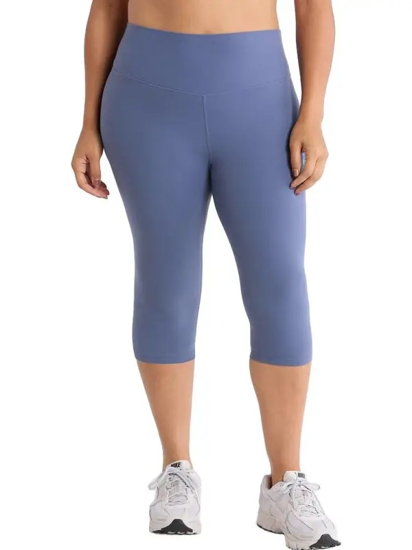 Zella Studio Luxe High Waist Capri Leggings - Blue Vintage