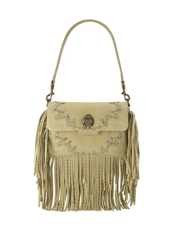 Kurt Geiger Small Oxford Fringe Shoulder Bag - Beige Oth