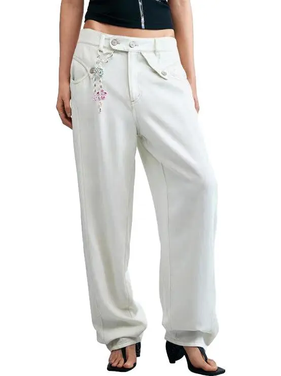 Desigual Wide Leg Pants - Off White
