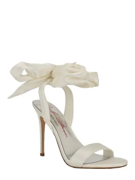 Nine West Monroe Ankle Wrap Sandal - White