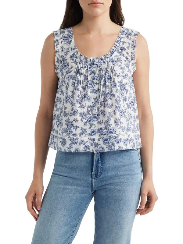 Madewell The Leah Top - Sky Blue