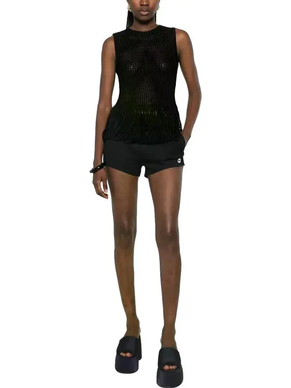 Coperni Logo-embroidered Shorts - Black