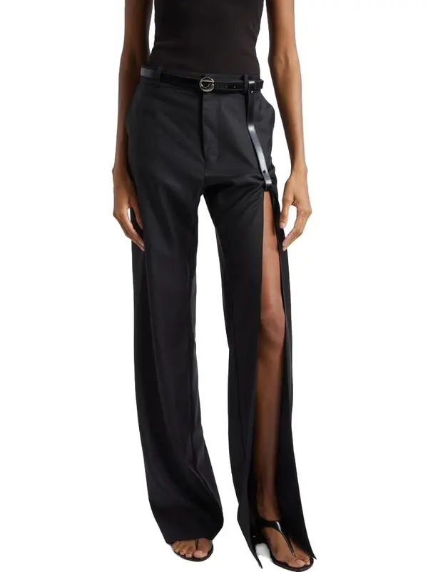 Coperni Suspended Leg Tailored Wool Pants - Black