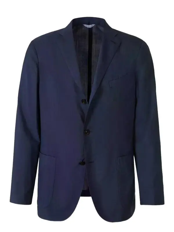 Boglioli Single-breasted Notched-lapel Blazer - Blue