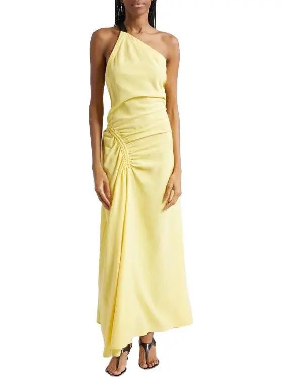 Proenza Schouler One-shoulder Crinkle Dress - Yellow