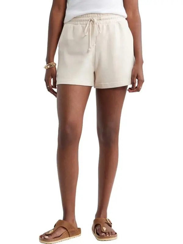 Caslon French Terry Drawstring Shorts - Beige Shell