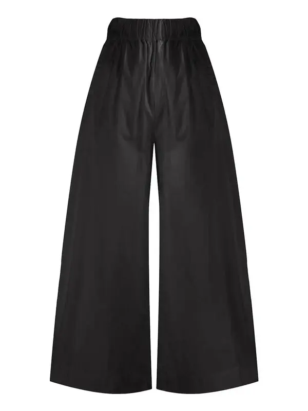 Woolrich High-waisted Wide-leg Trousers - Black