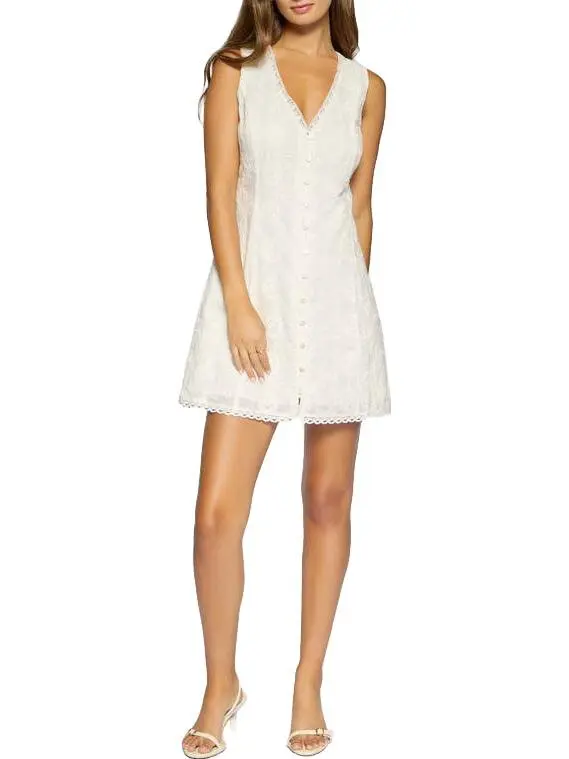 LOST + WANDER Olympia Lace Mini Dress - White