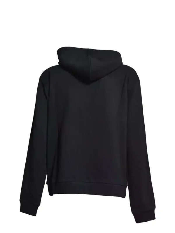 Gcds Logo Tape Zip-up Hoodie - Black