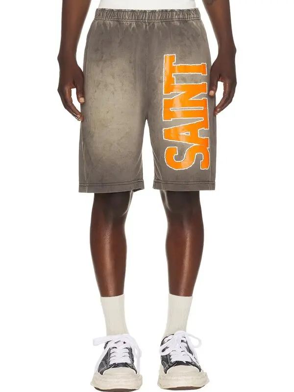 SAINT MXXXXXX Cut Sew Easy Shorts - Charcoal