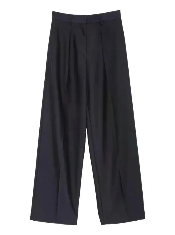 FORTE_FORTE Pleated Wide-leg Trousers - Blue