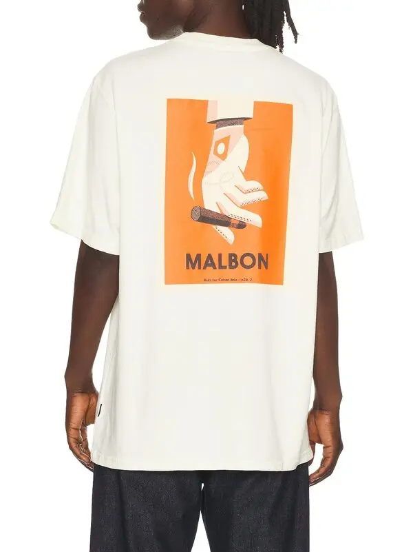 MALBON Bermuda Cigar Tee - Cream