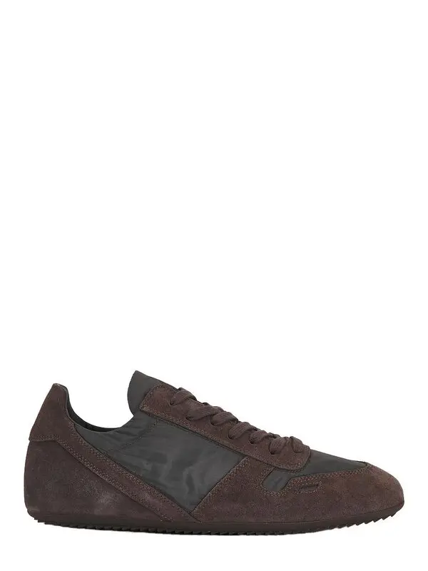 Rick Owens Suede And Nylon Lace-up Sneakers - Dark Dust