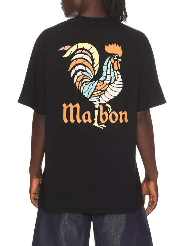 MALBON Bermuda Rooster Tee - Black