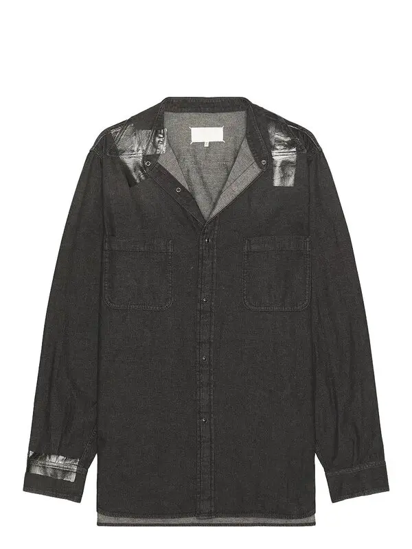 MAISON MARGIELA Long-sleeved Shirt - Medium Black