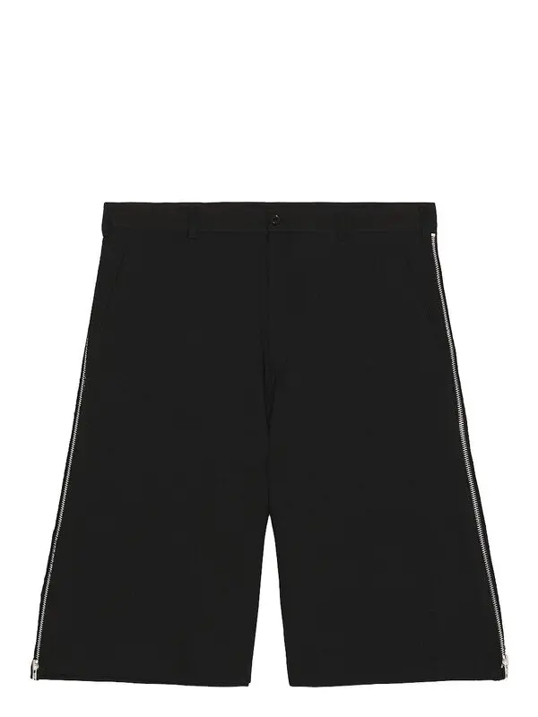 Comme Des Garçons Zipper Detail Shorts - Black