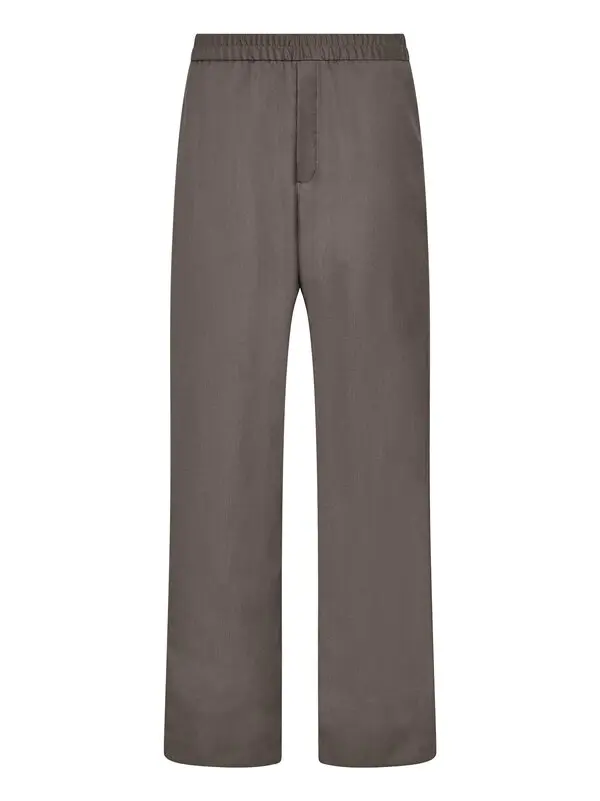 THE ROW Ari Mid-rise Wide-leg Pants - Cedar Brown