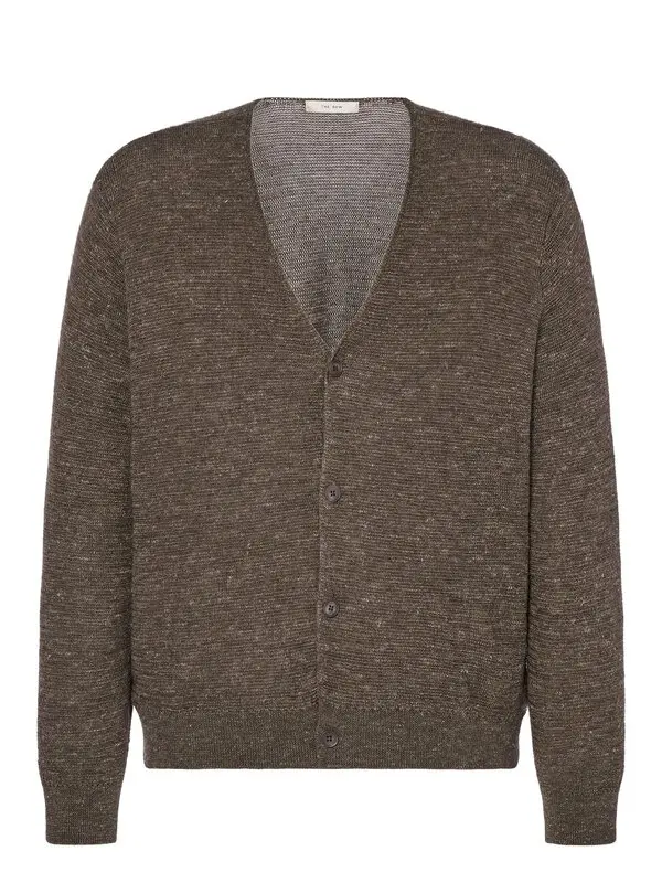 THE ROW Krish Long Sleeve Cardigan - Driftwood