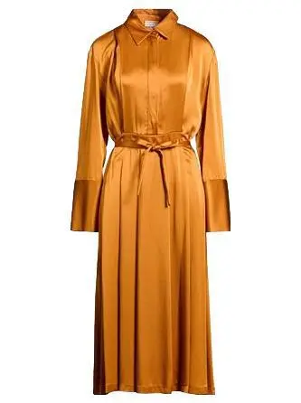 SEMICOUTURE Midi Dress In Acetate And Viscose - Mandarin