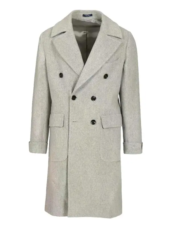 GUARINUCCI Ulster Double-breasted Coat - Grey