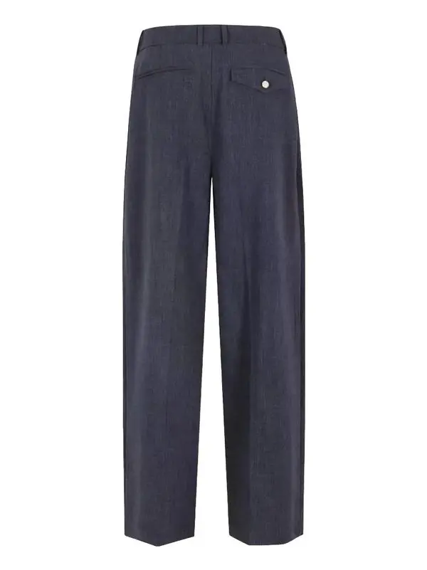 THESTROY Pleated Wide-leg Trousers - Blue