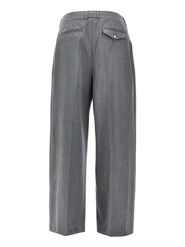 THESTROY Pleated Wide-leg Trousers - Grey